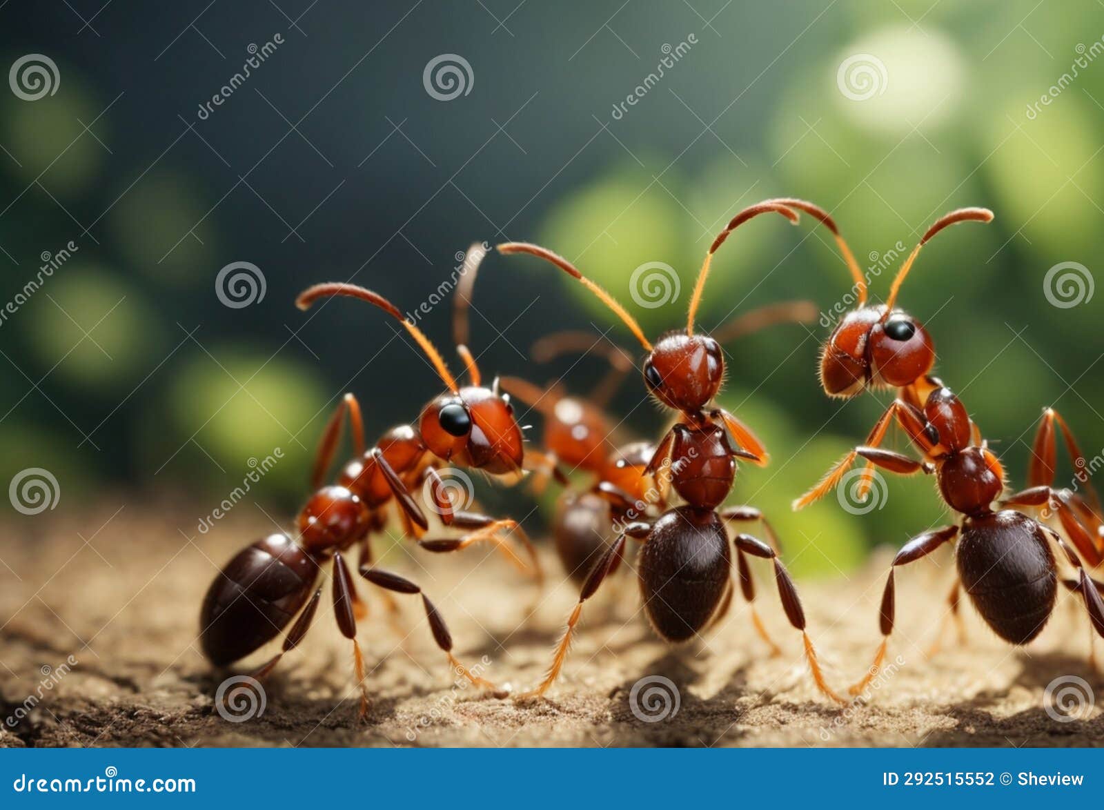 Group of Little Ants Working Together, AI Generated Stock Photo - Image ...