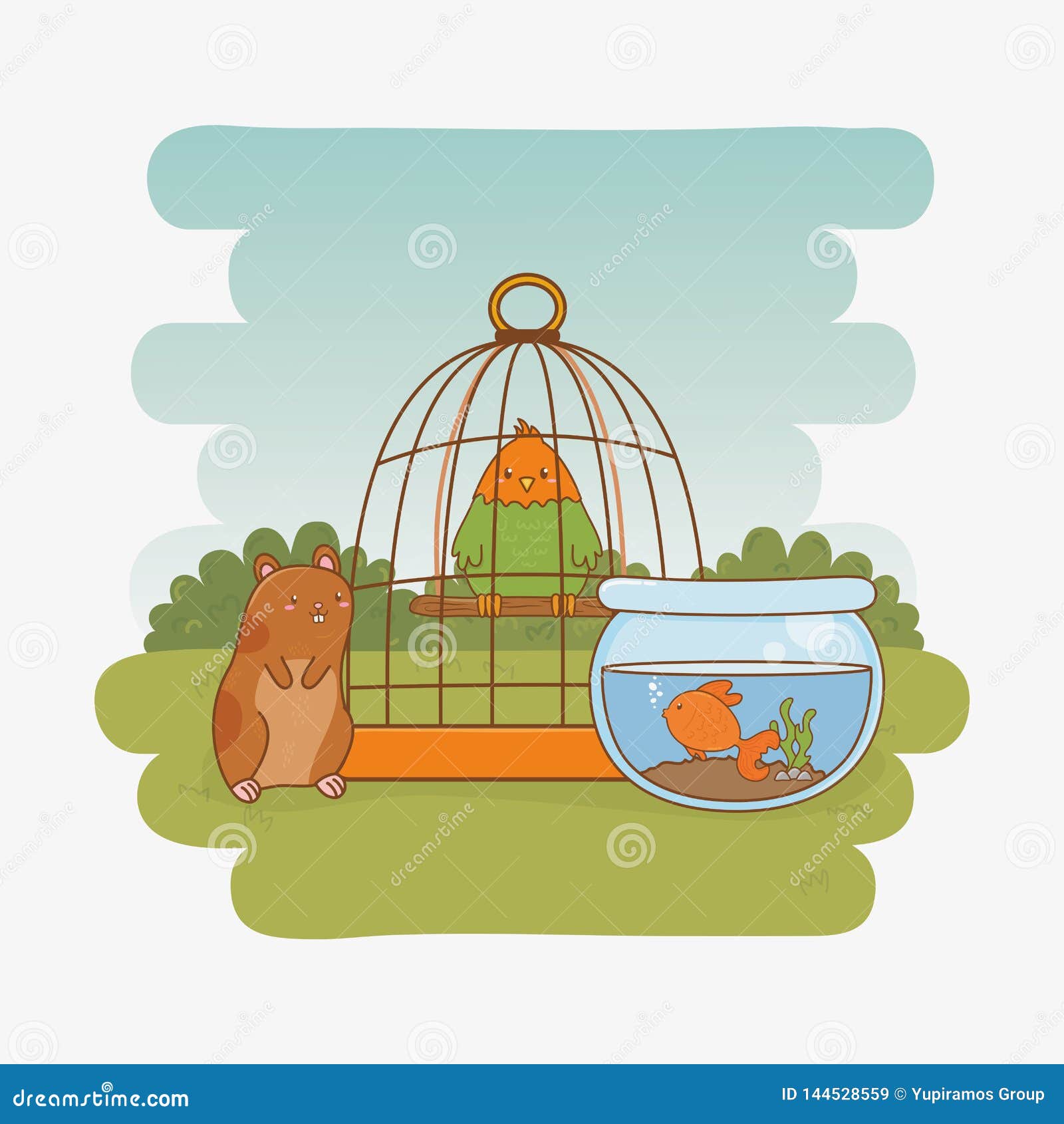 Group of Little Mascots Characters Stock Vector - Illustration of ...