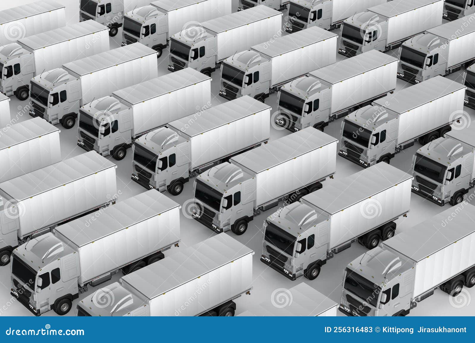 Ev Logistic Trailer Truck Or Electric Vehicle Lorry With Pack Of ...