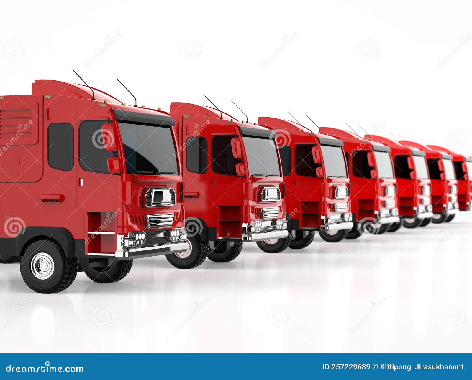 Ev Logistic Trailer Truck Or Electric Vehicle Lorry At Container ...