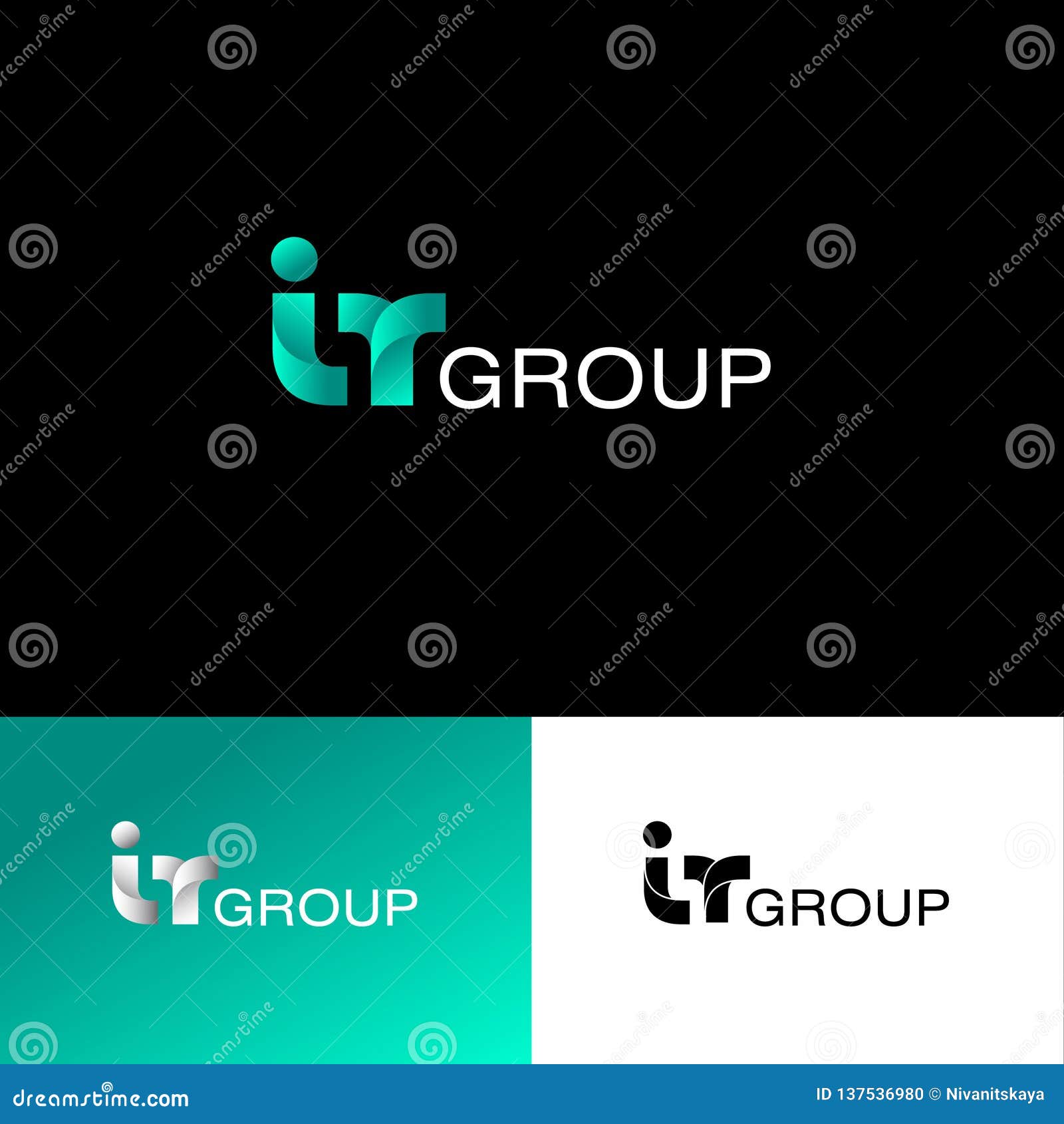 It Group Logo. Internet Technology. Web, Ui Icon. Monochrome Option ...