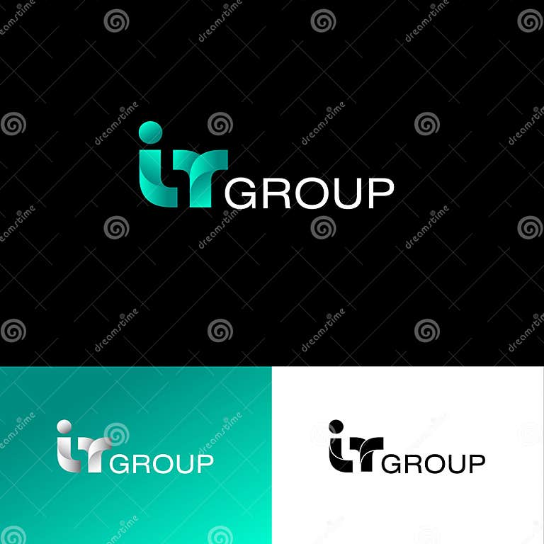 It Group Logo. Internet Technology. Web, Ui Icon. Monochrome Option ...