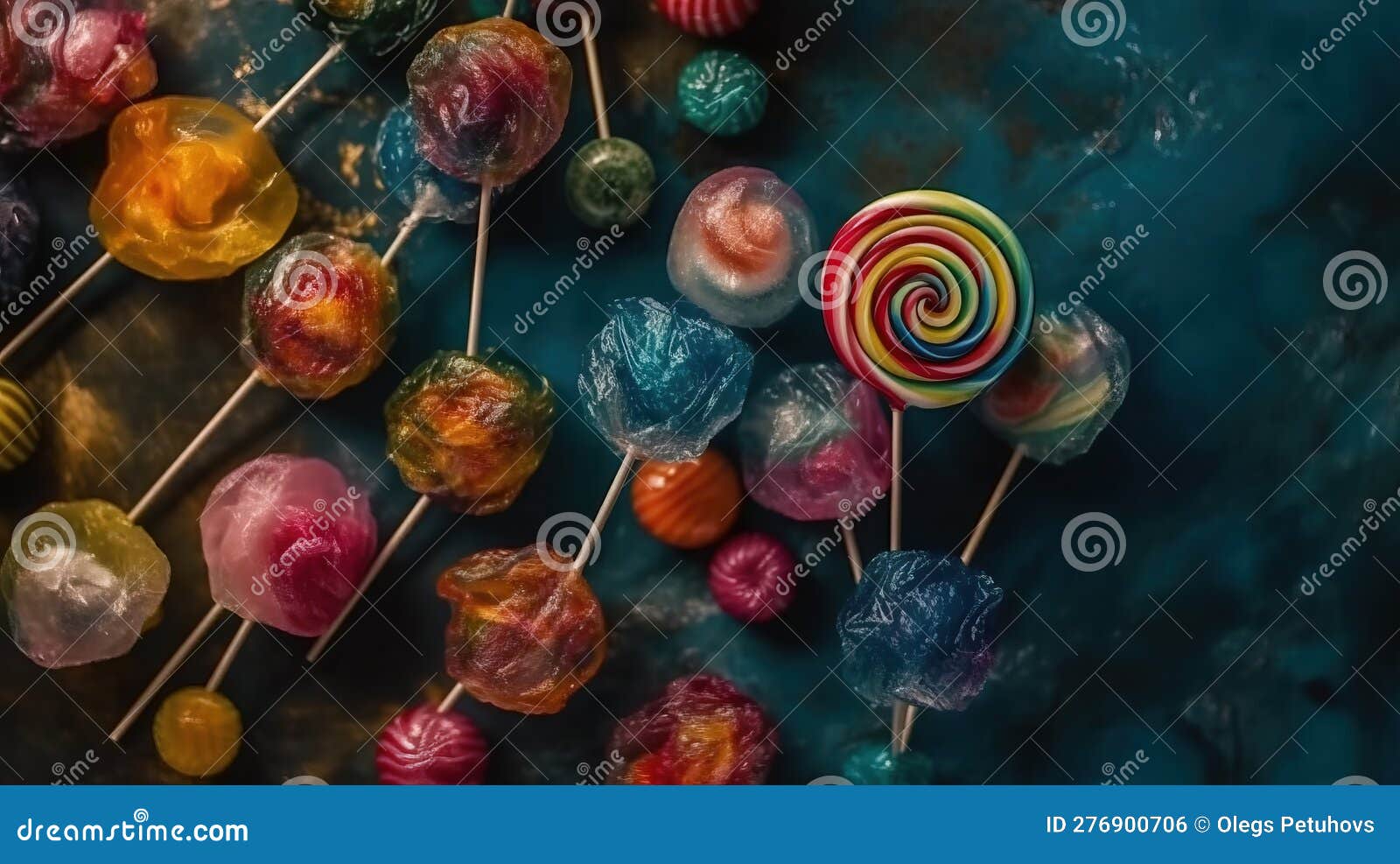 A Group of Lollipops Sitting on Top of Each Other Stock Illustration ...