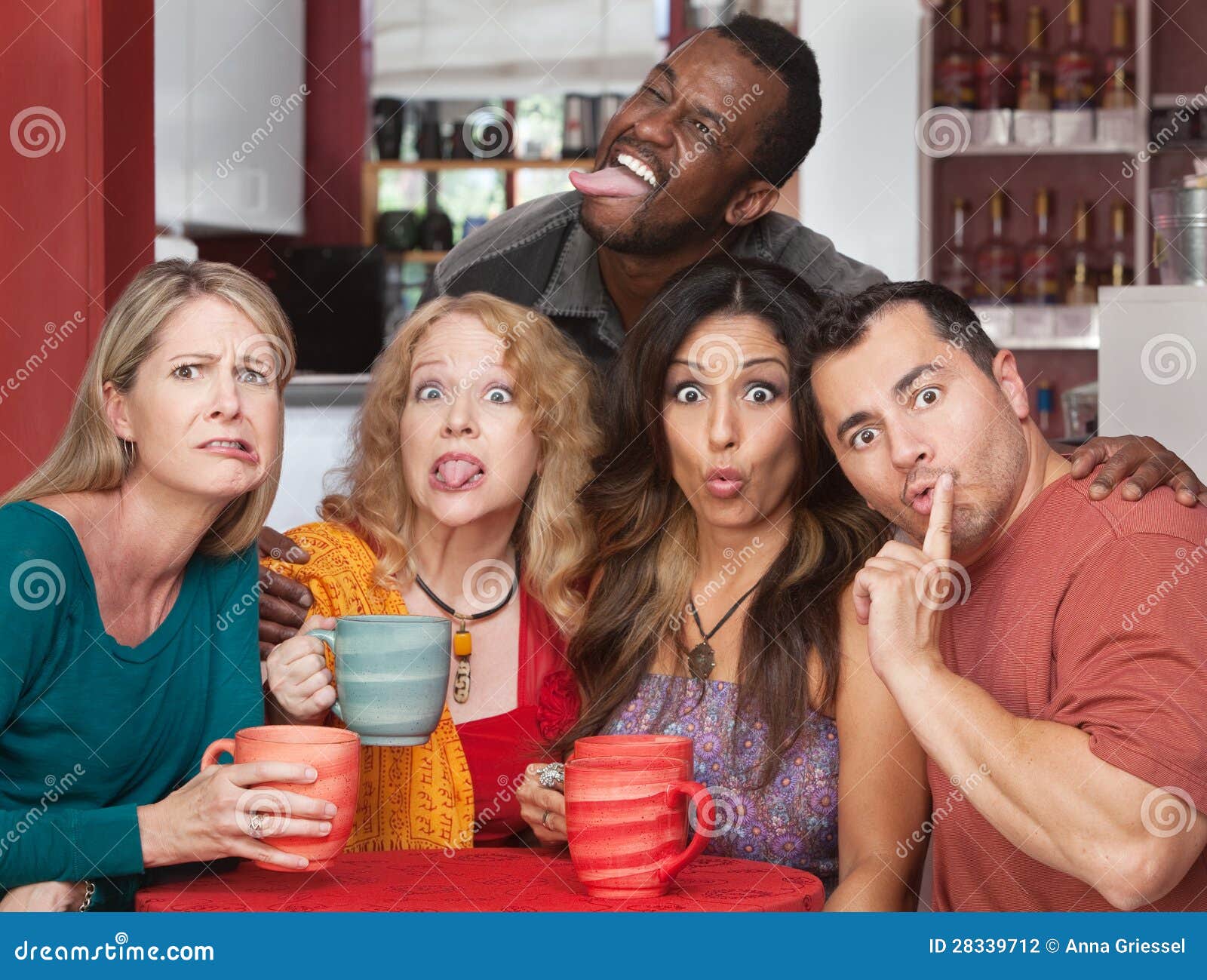 Group Making Funny Faces stock photo. Image of mixed - 28339712