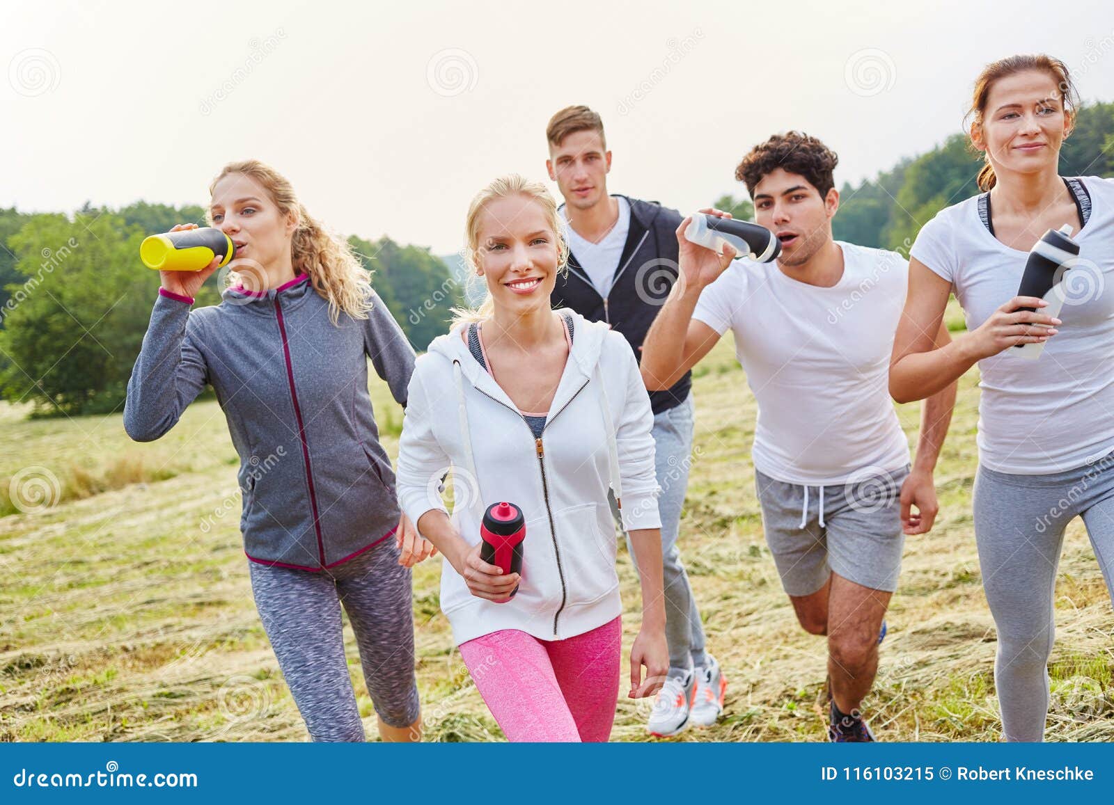 Group making sport stock image. Image of team, drink - 116103215