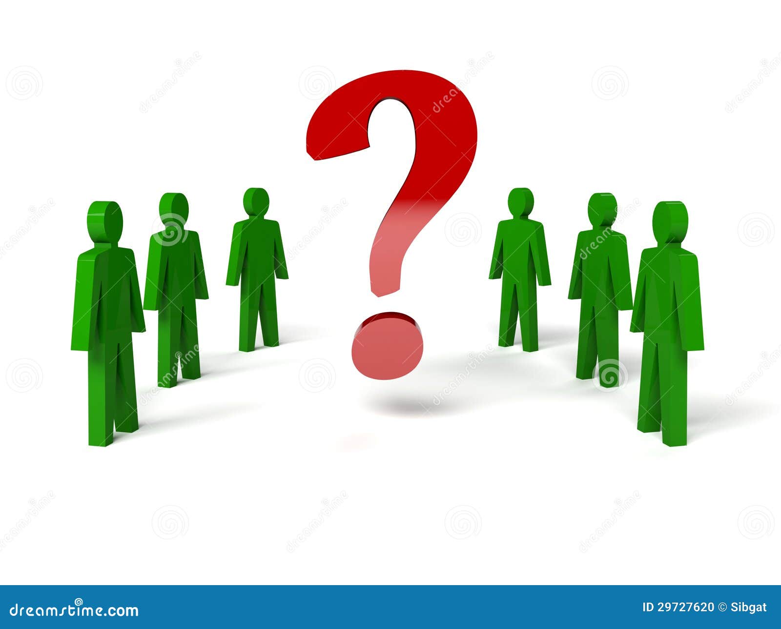 Group of Man with a Question Mark. Stock Illustration - Illustration of ...
