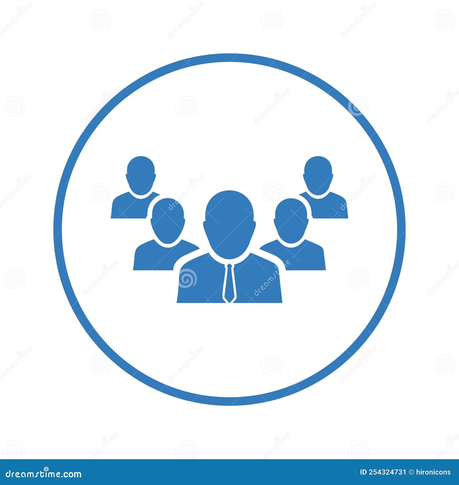 Group, Manager, Team Leader Icon. Blue Color Design Stock Vector ...
