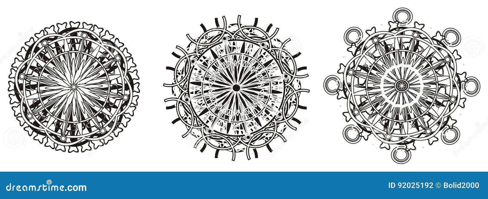 Group of mandala stock illustration. Illustration of hinduism - 92025192