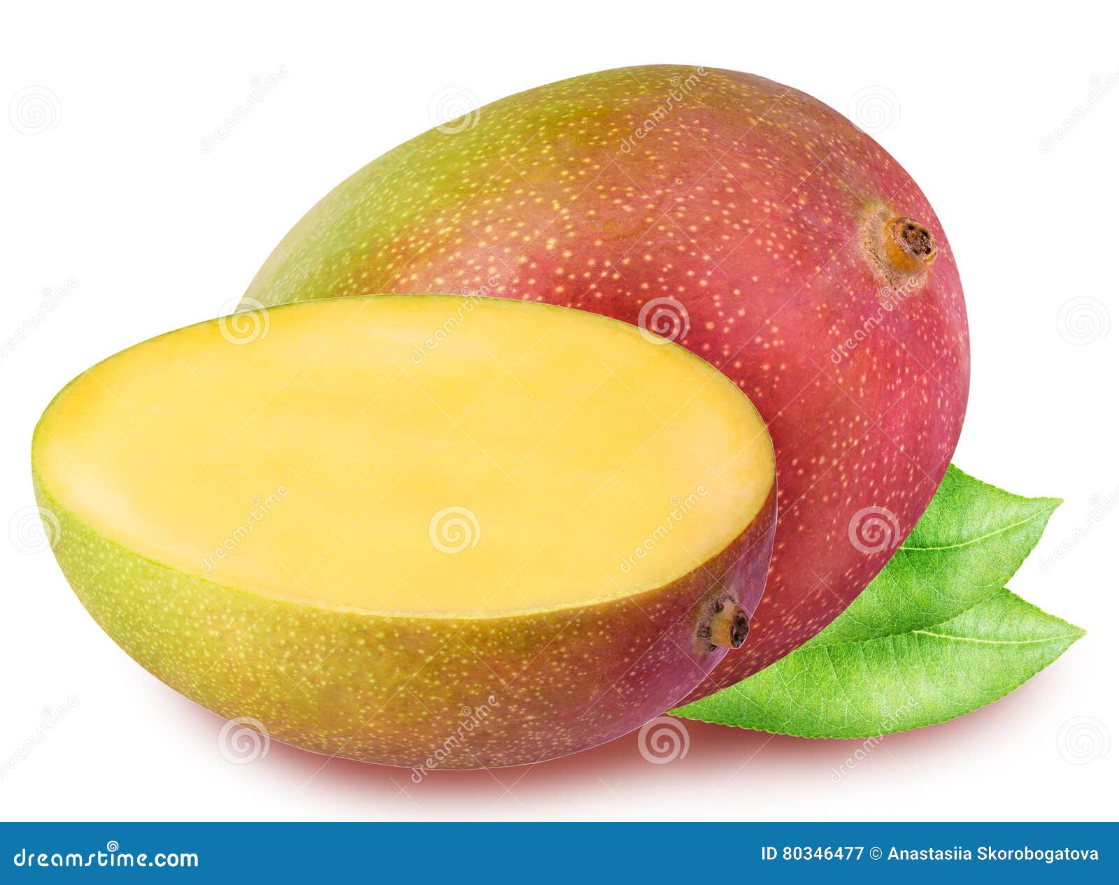 Group of Mangos Isolated on White Background Stock Image - Image of ...