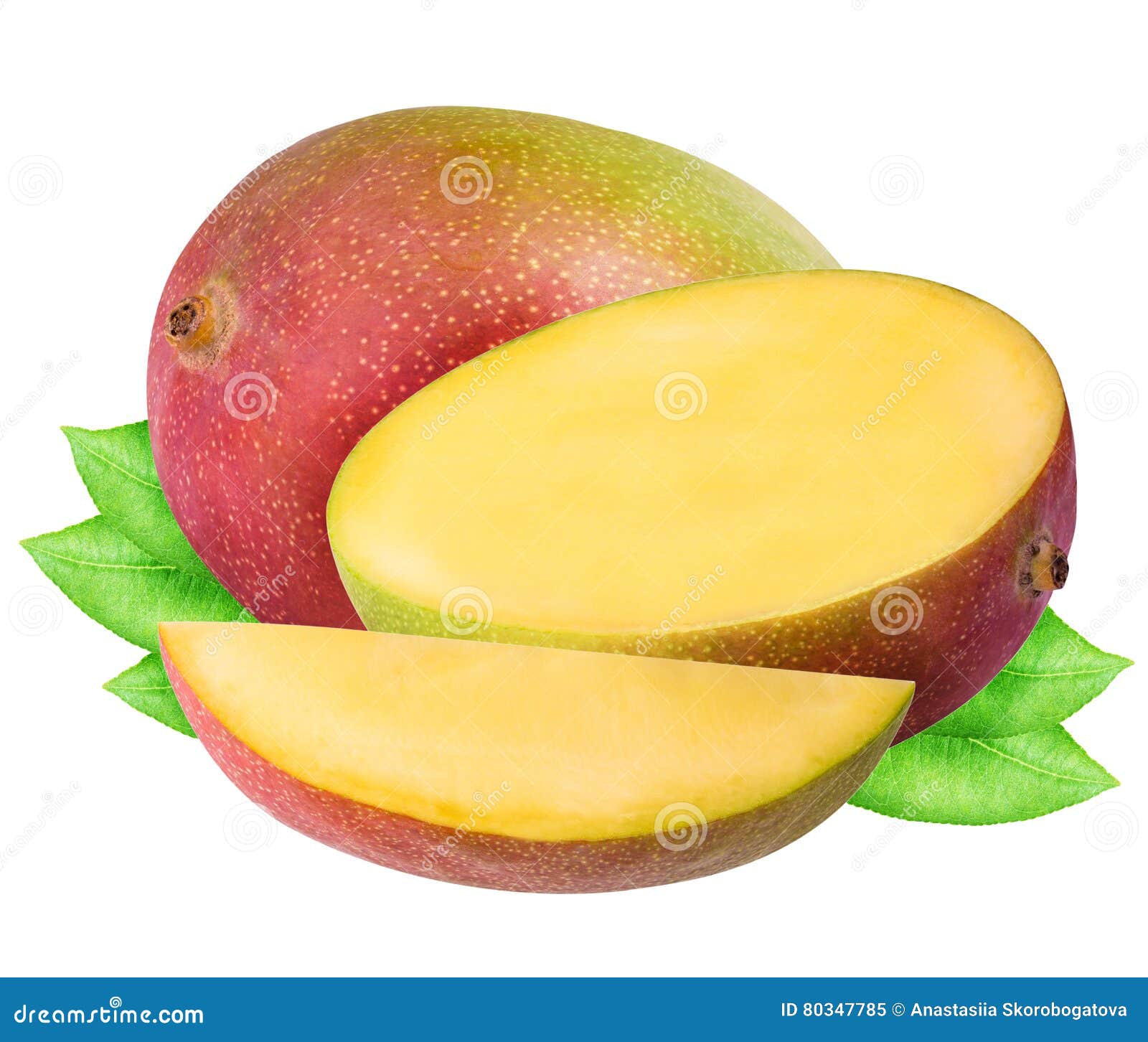 Group of Mangos Isolated on White Background Stock Image - Image of ...