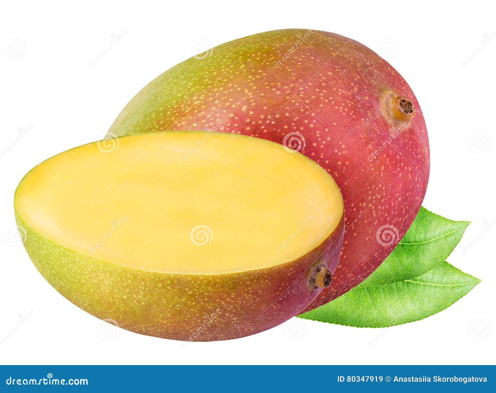 Group of Mangos Isolated on White Background Stock Image - Image of ...