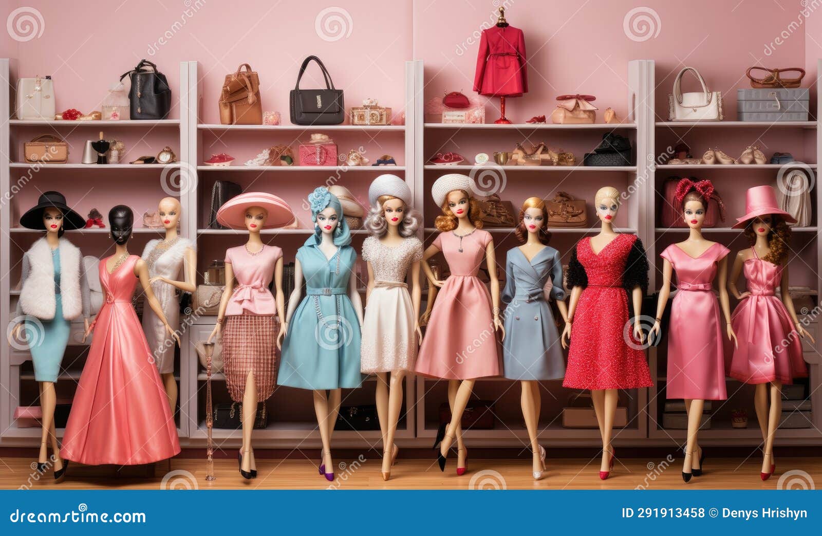 Photo of a Group of Mannequins Standing in a Room Stock Illustration ...