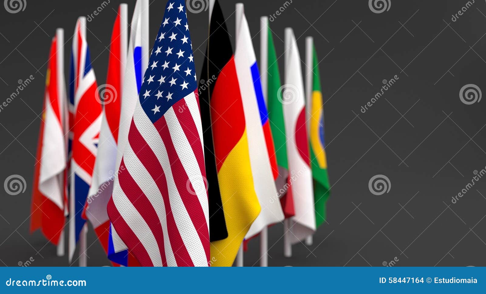 Group many flag countries stock illustration. Illustration of ...