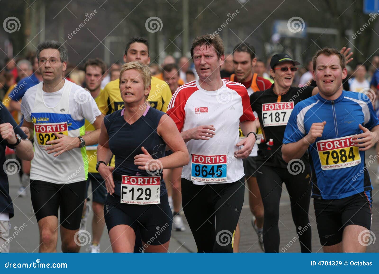 Group of marathon runners editorial stock image. Image of dutch - 4704329