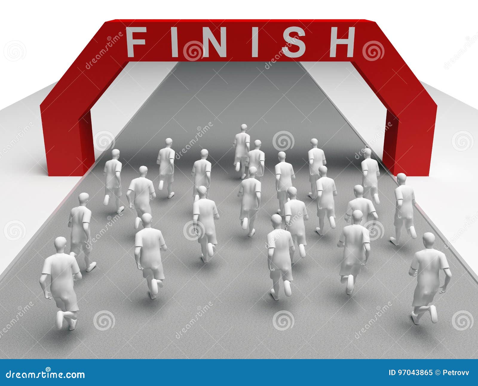 Runners Finish Line Cartoon Royalty-Free Illustration | CartoonDealer ...