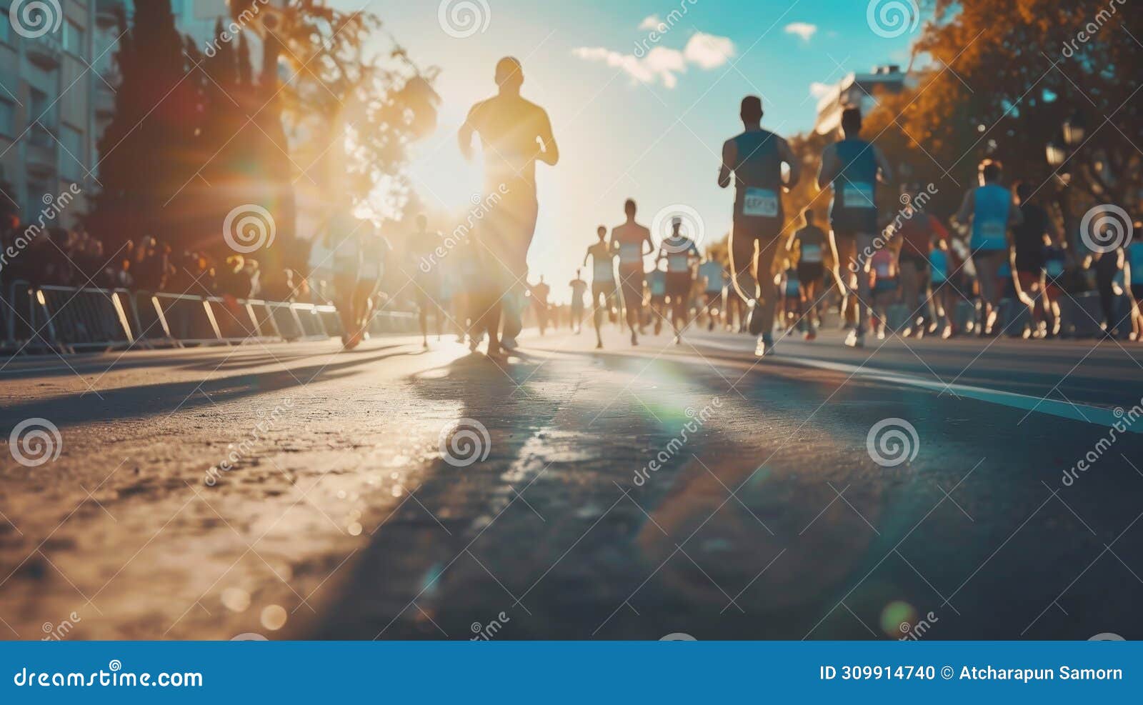 Group of Marathon Runners, Sport and Activity Background or Banner ...