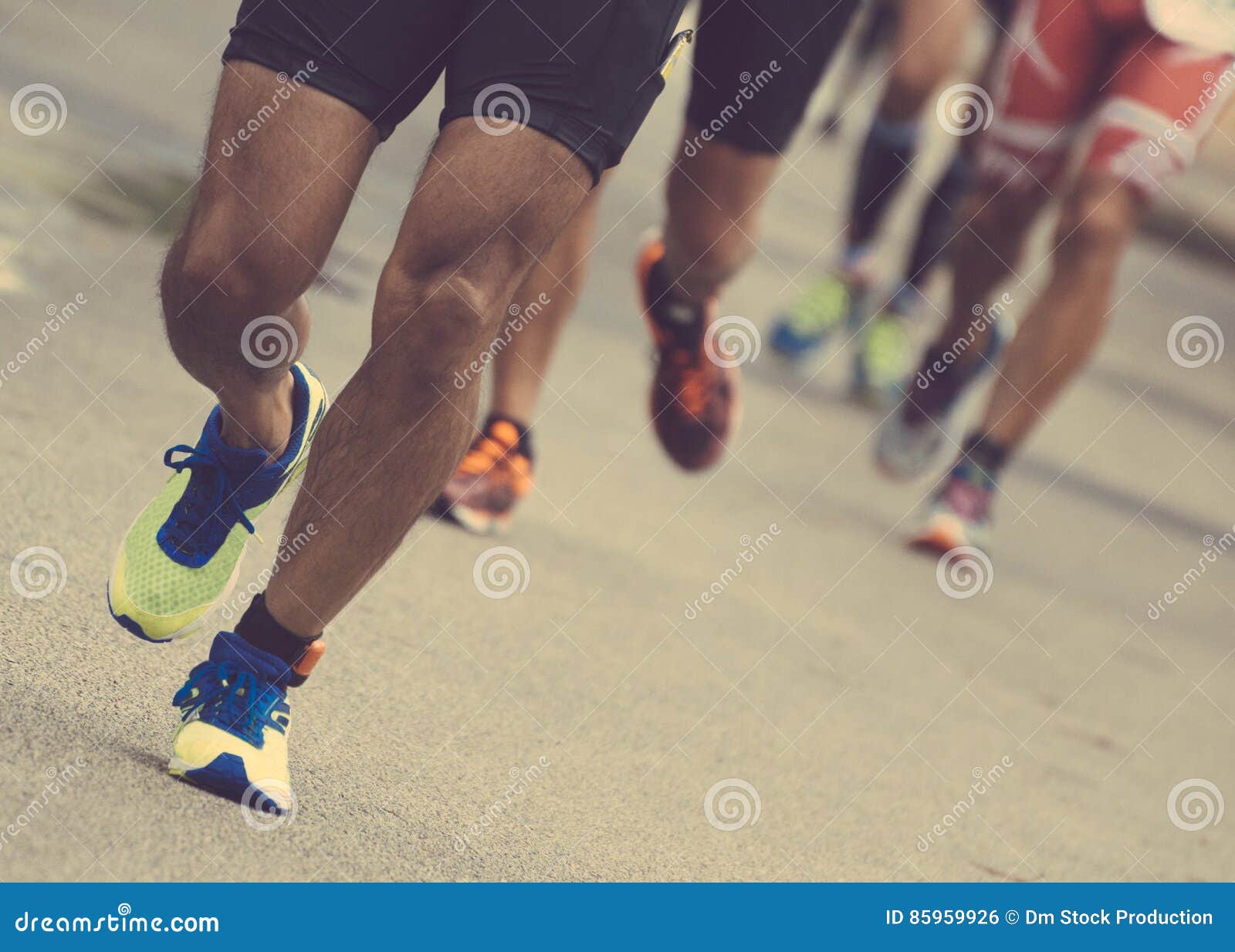 Group of marathon runners. stock photo. Image of leisure - 85959926