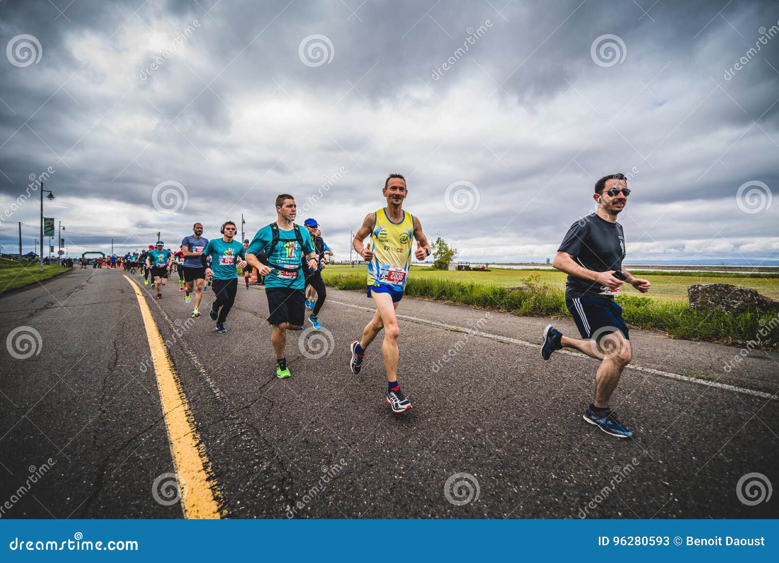 Group of Marathoners Just after the Starting Line Editorial Stock Photo ...