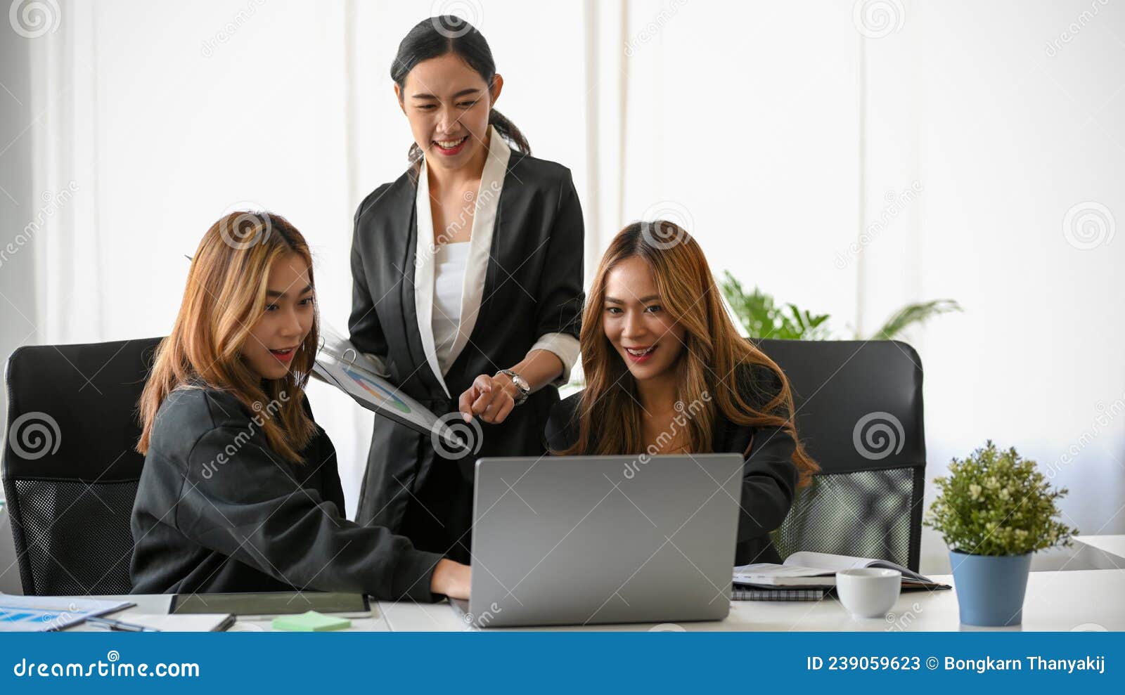 A Group of Marketing Team Working Together Stock Image - Image of ...