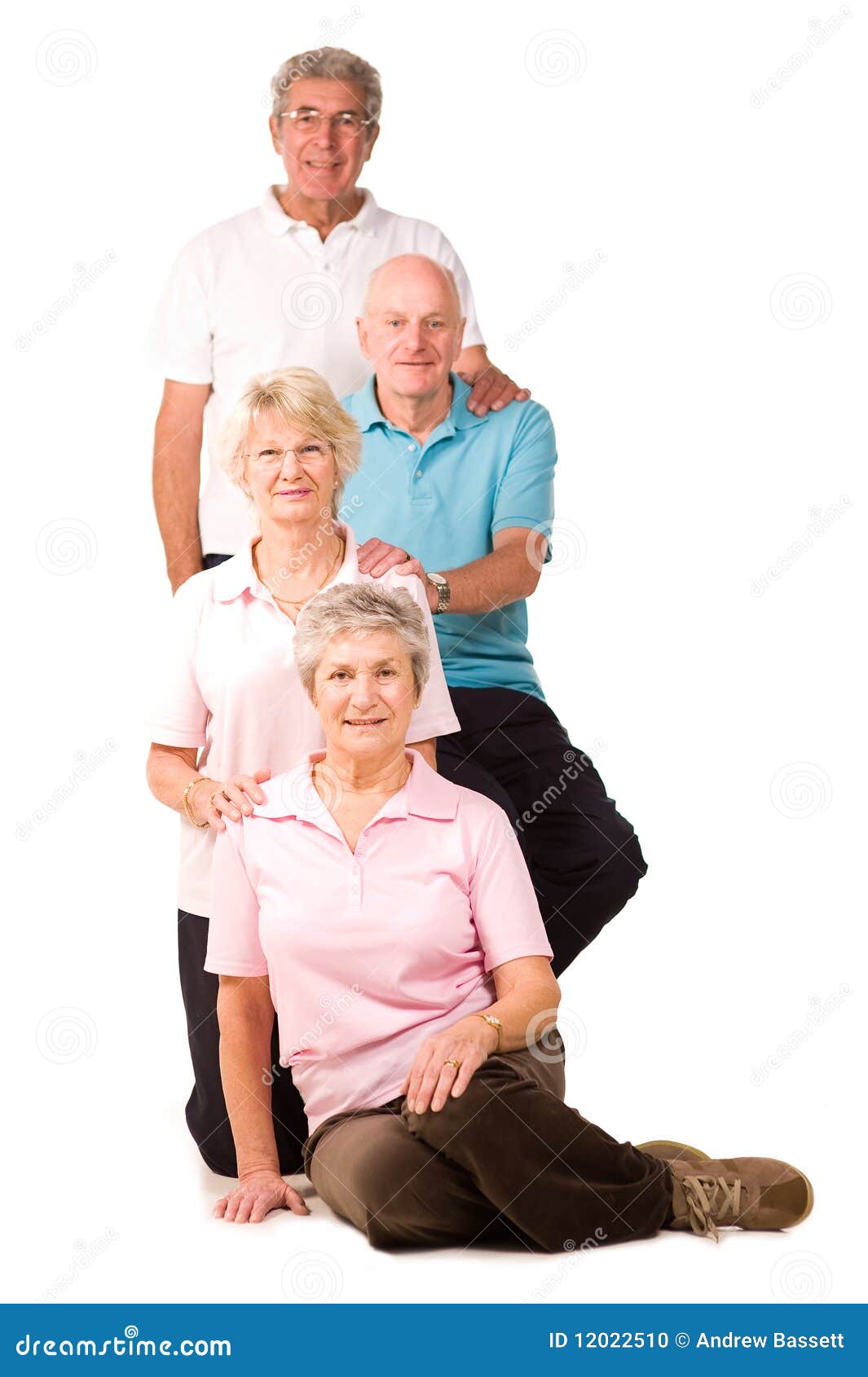 Group of Mature Exercise Friends Stock Photo - Image of healthy ...