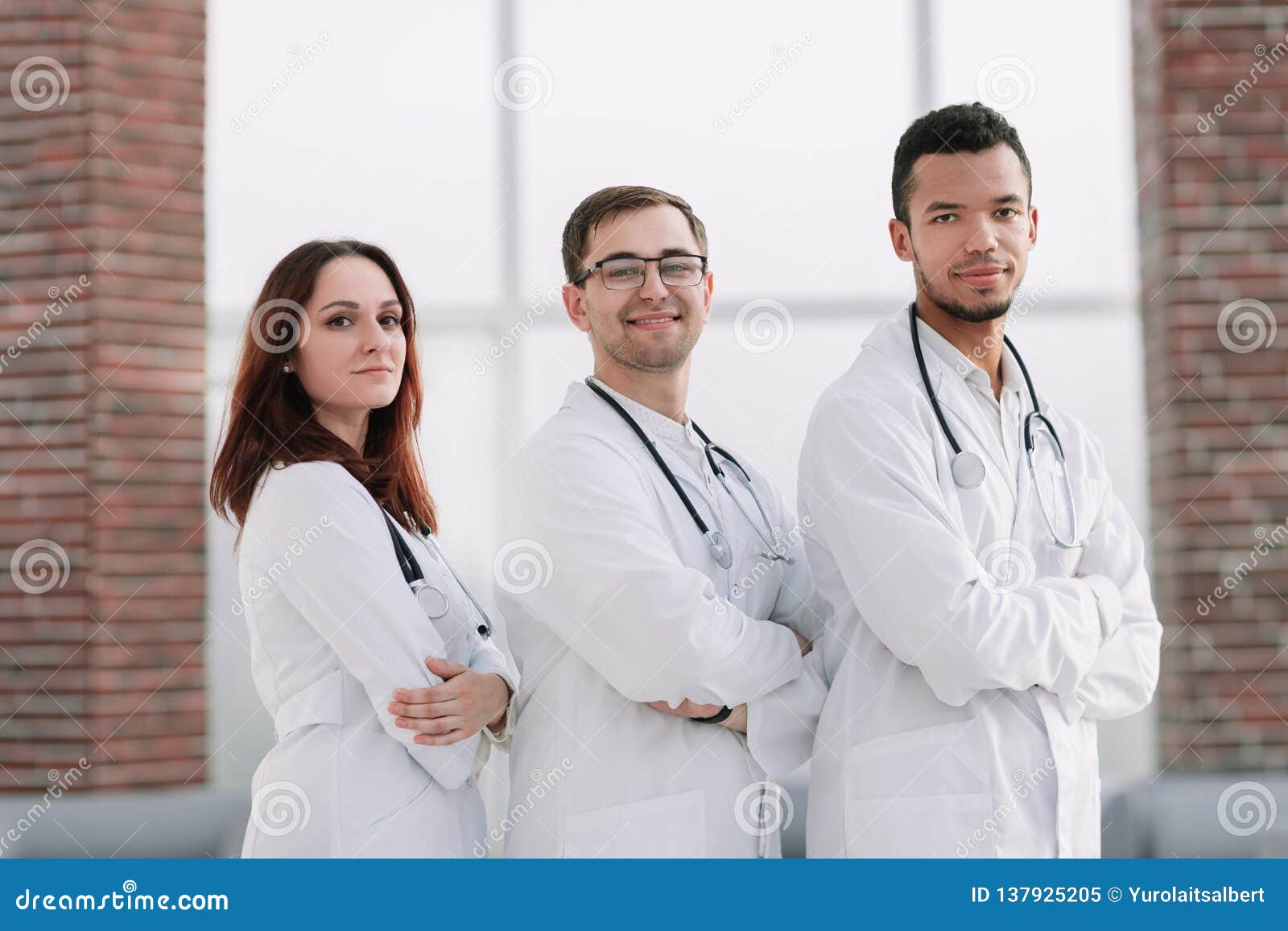 Group of Medical Center Doctors Standing Together. Stock Image - Image ...