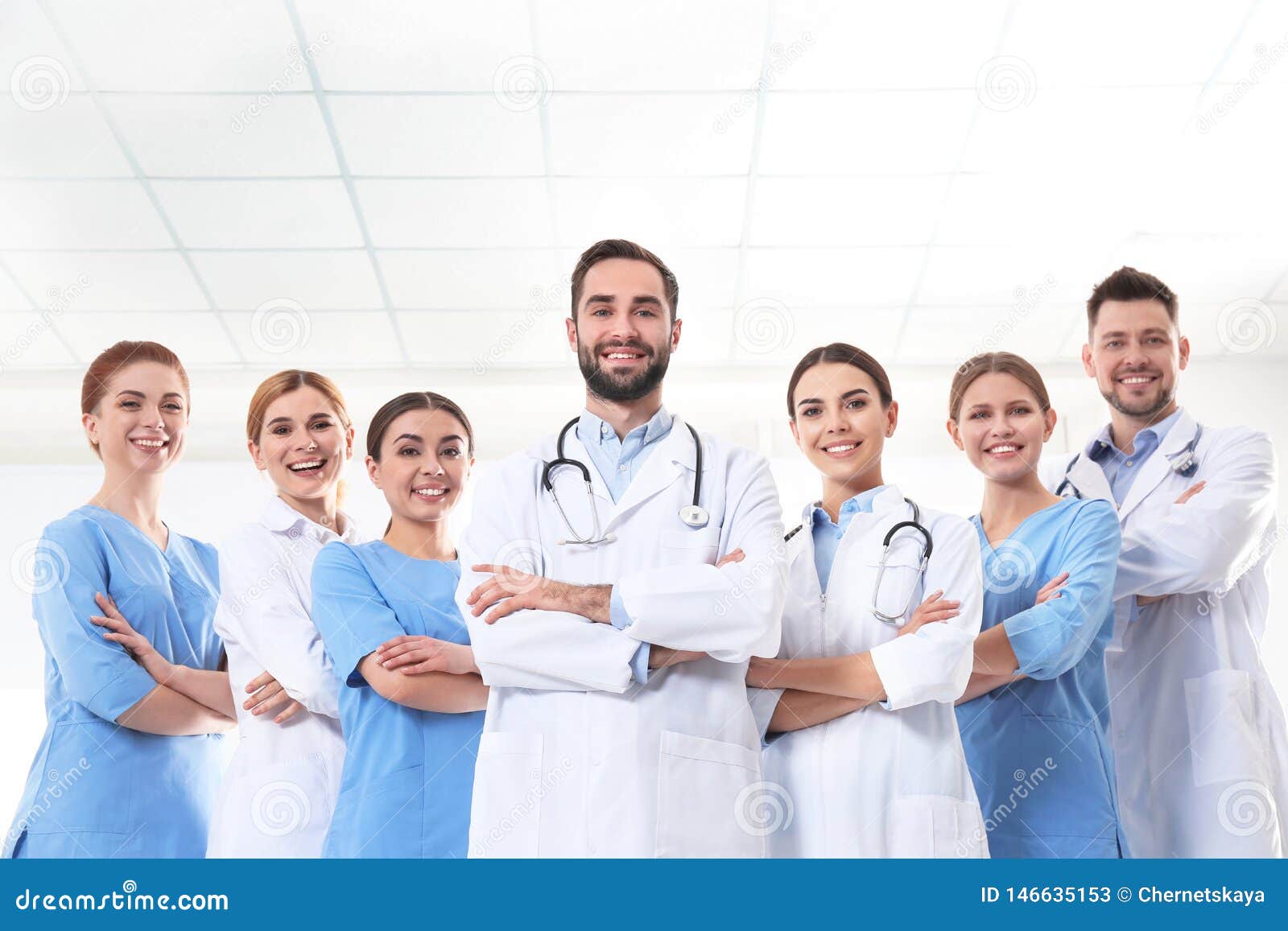 Group of Medical Doctors at Clinic Stock Image - Image of happy, clinic ...