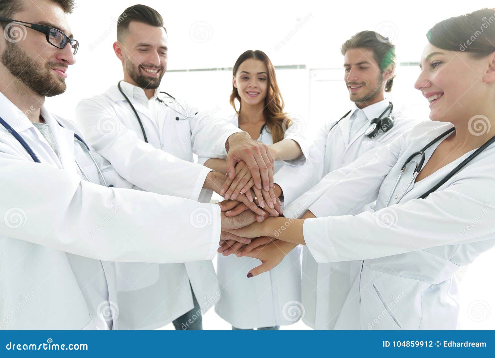 Group of Medical Interns Shows Their Unity Stock Photo - Image of ...