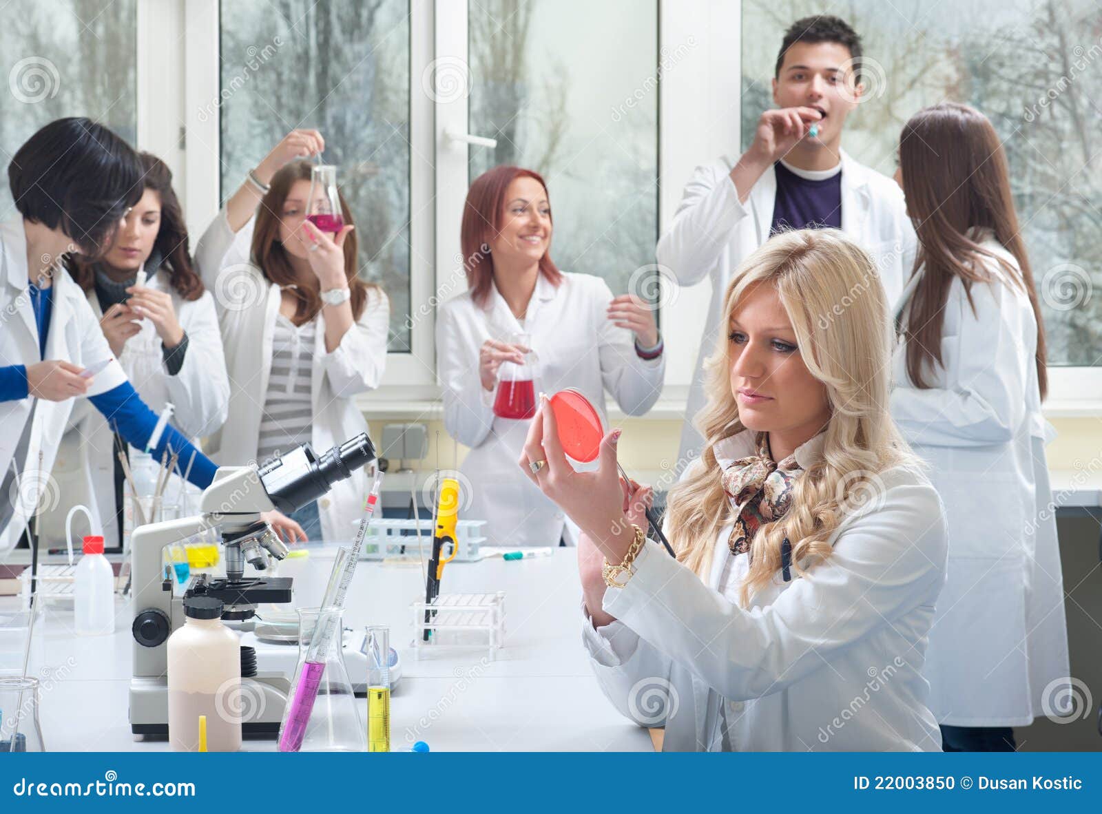 Group of medical students stock photo. Image of exam - 22003850