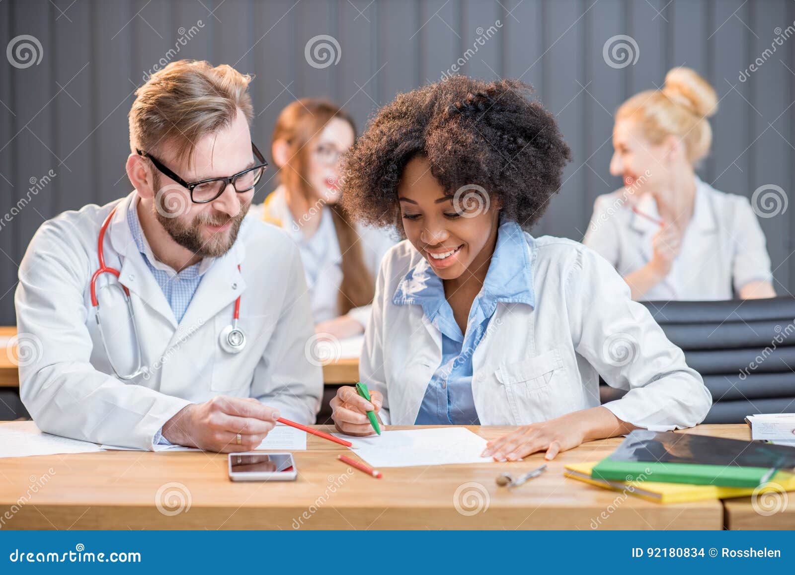 Group of Medical Students in the Classroom Stock Photo - Image of ...