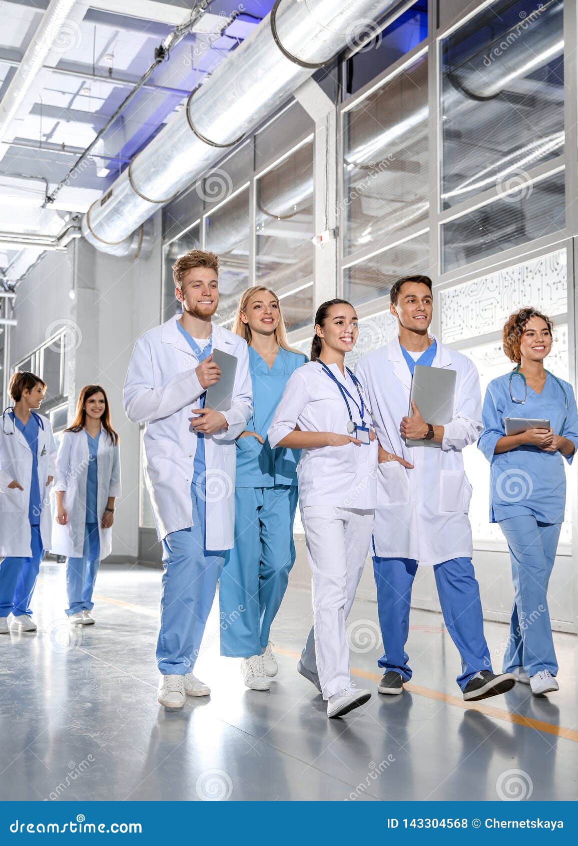 Group of Medical Students in College Stock Photo - Image of classmates ...