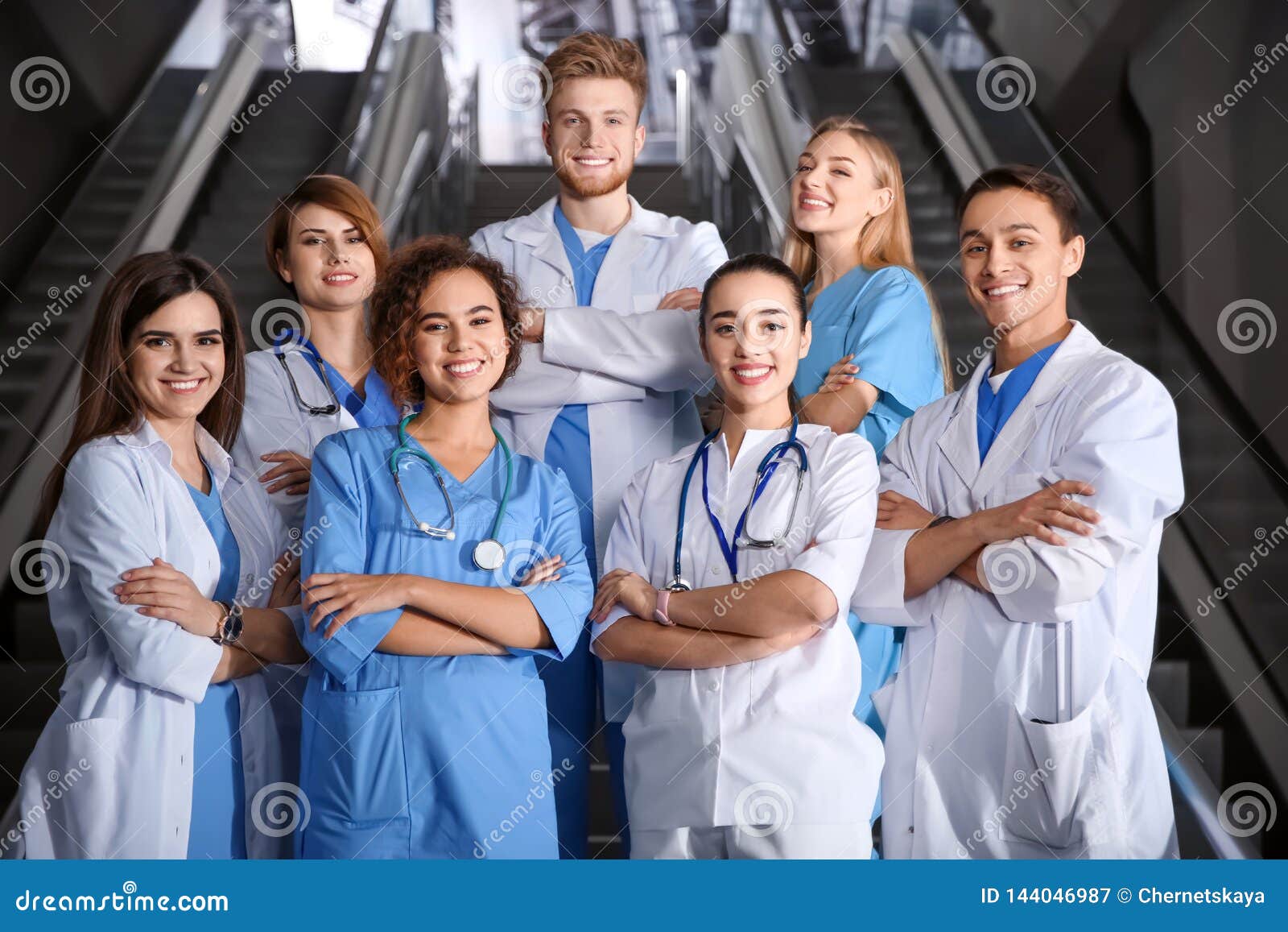 Group of Medical Students in College Stock Image - Image of afro ...