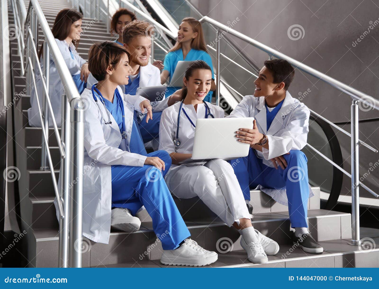 Group of Medical Students in College Stock Photo - Image of people ...