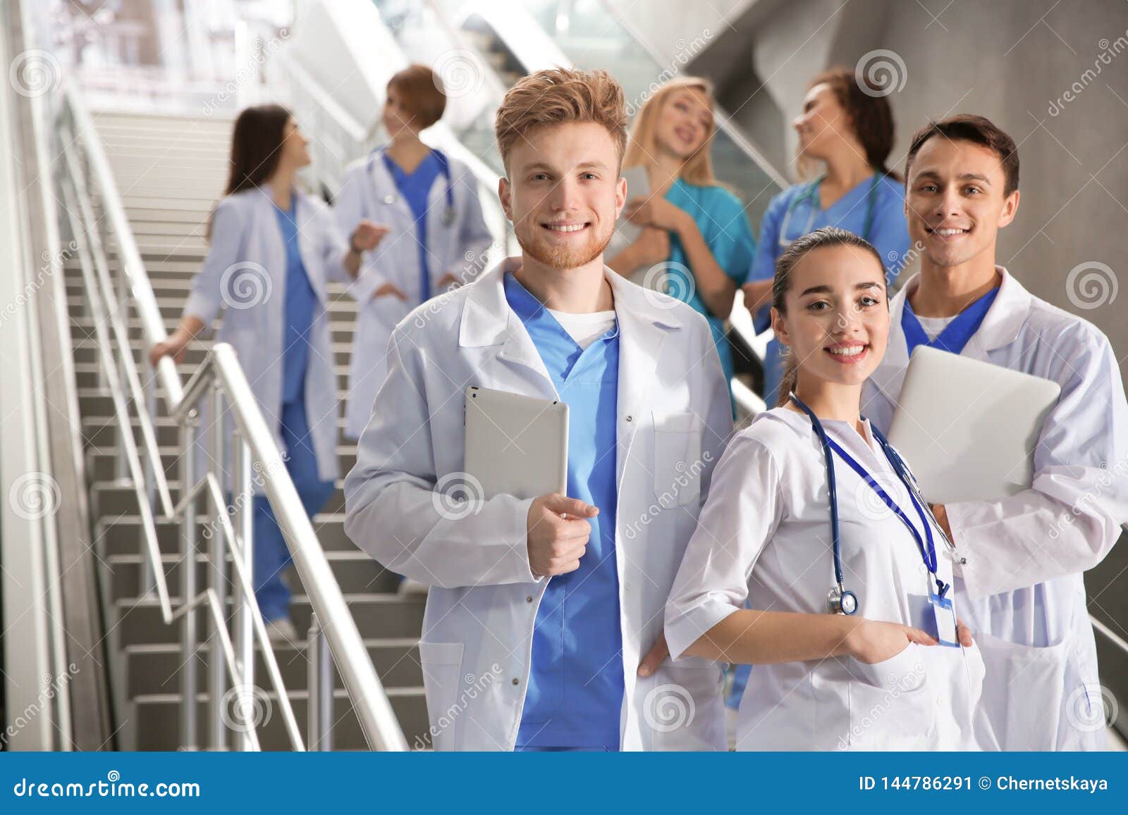 Group of Medical Students in College Stock Image - Image of lecture ...