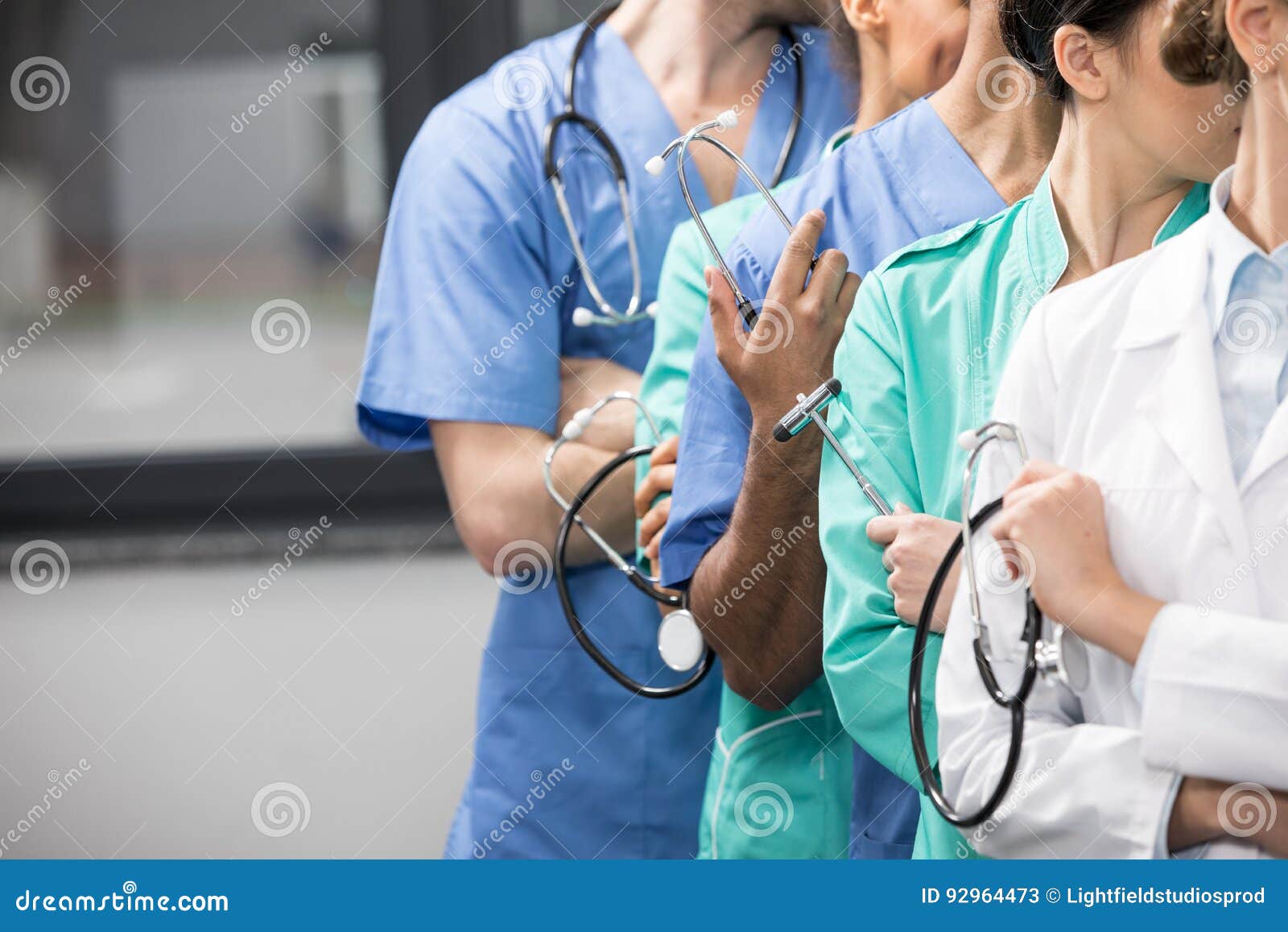 Group of Medical Workers with Equipment in Laboratory Stock Image ...