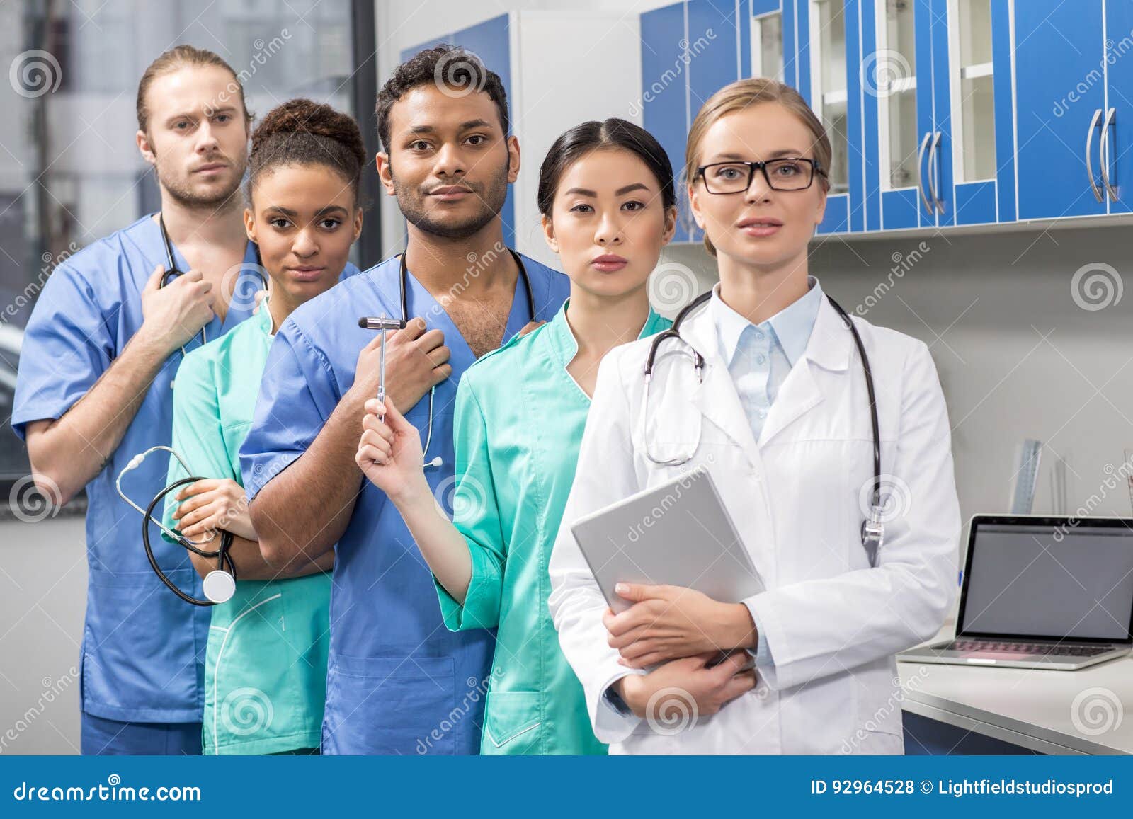 Group of Medical Workers in Laboratory Stock Photo - Image of women ...