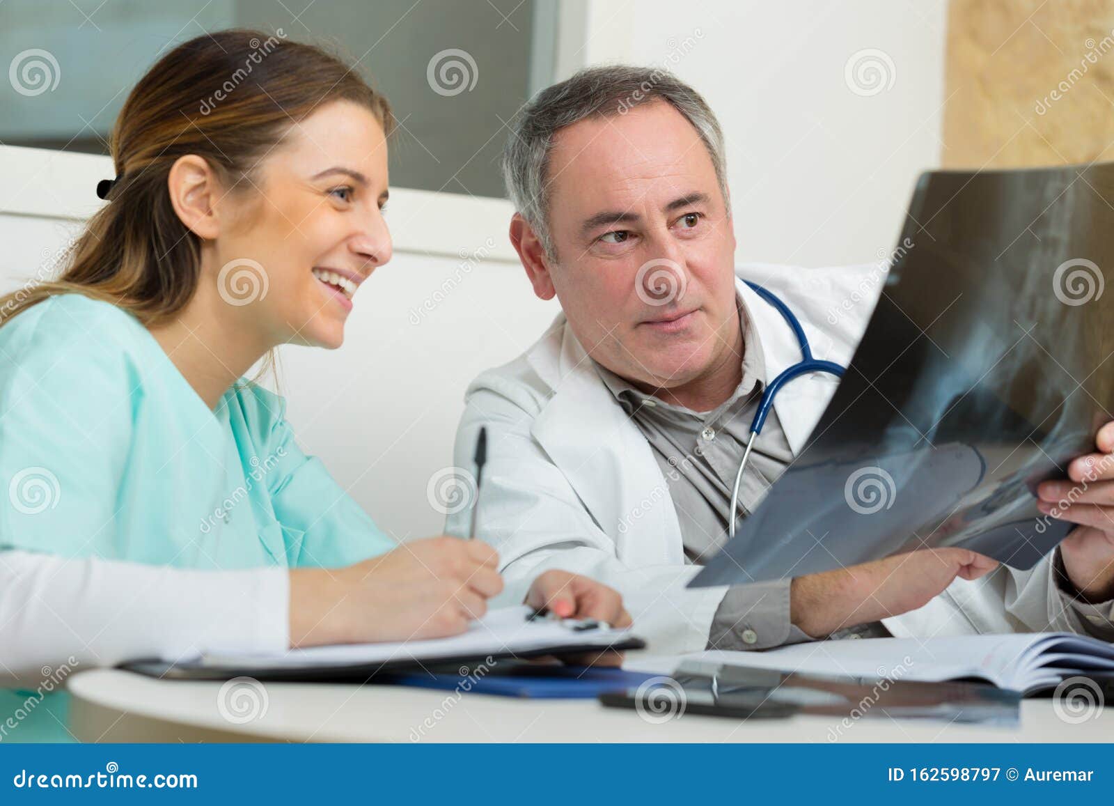Group Medical Workers Working Together in Hospital Stock Image - Image ...