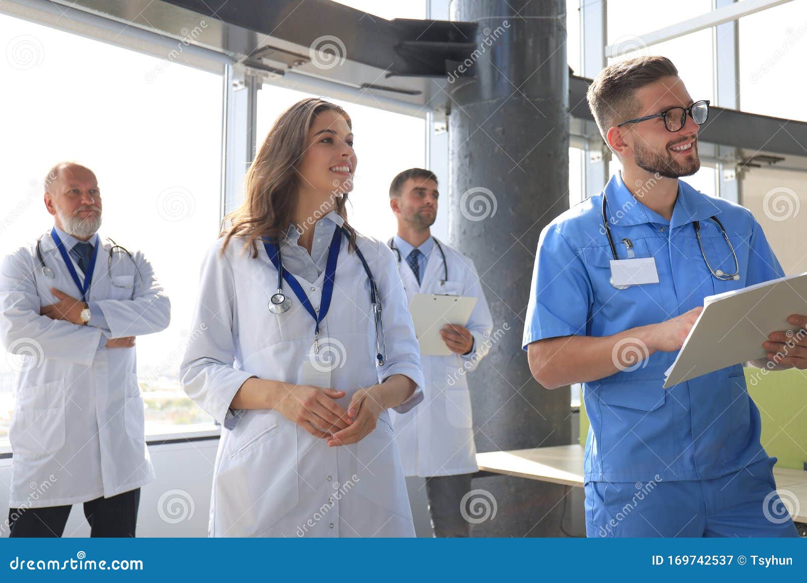 Group of Medicine Doctors Talking during Conference Stock Image - Image ...