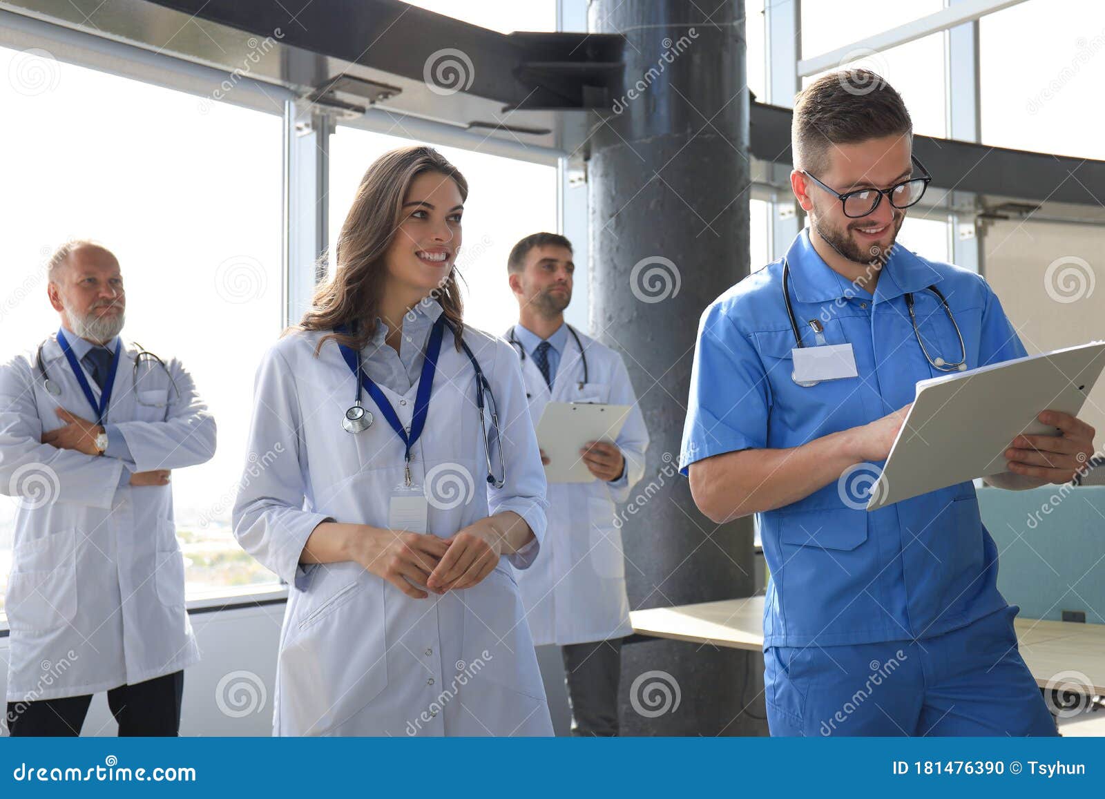 Group of Medicine Doctors Talking during Conference Stock Photo - Image ...