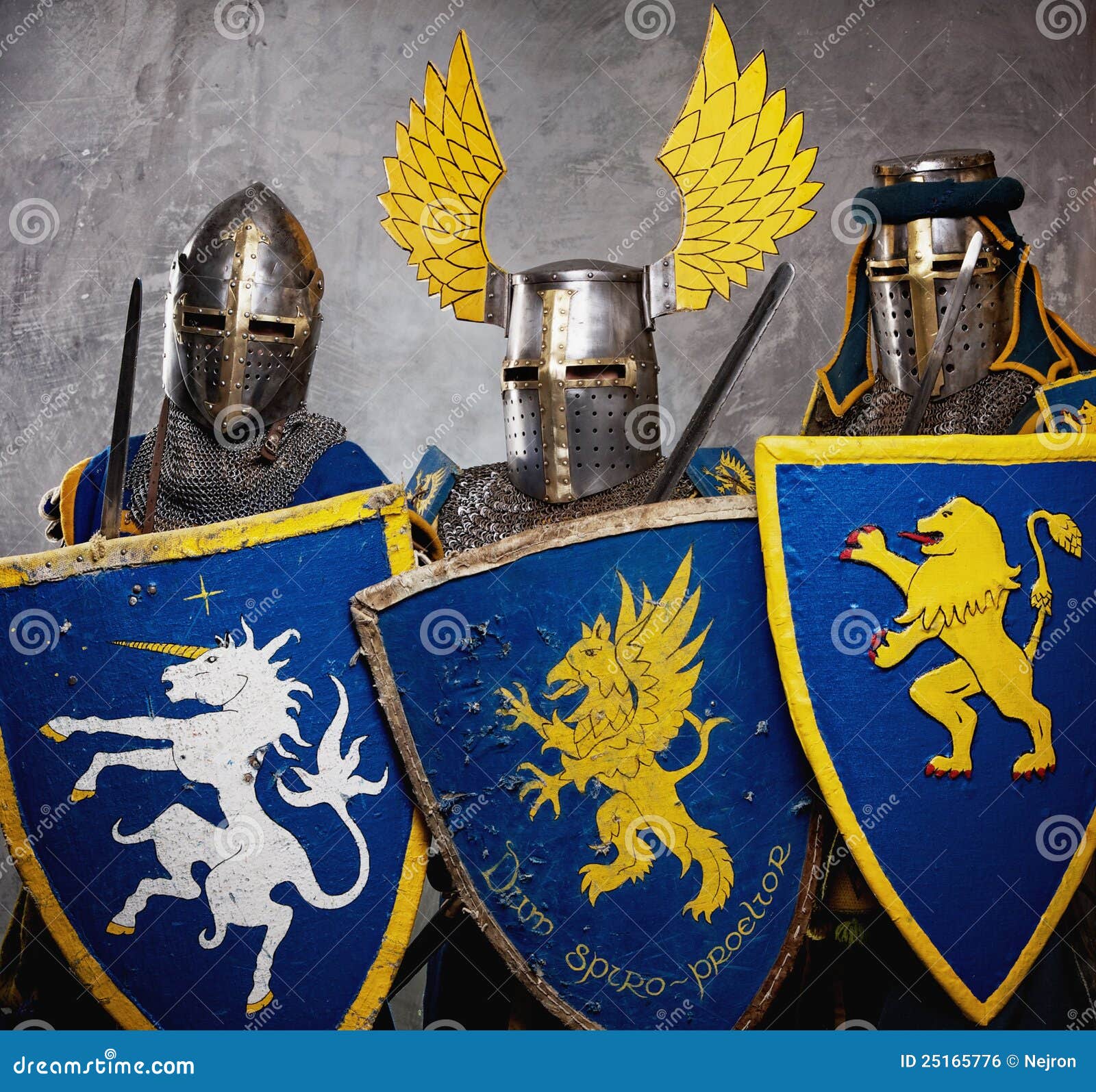 Group of Medieval Knights in Full Armor Stock Photo - Image of armed ...