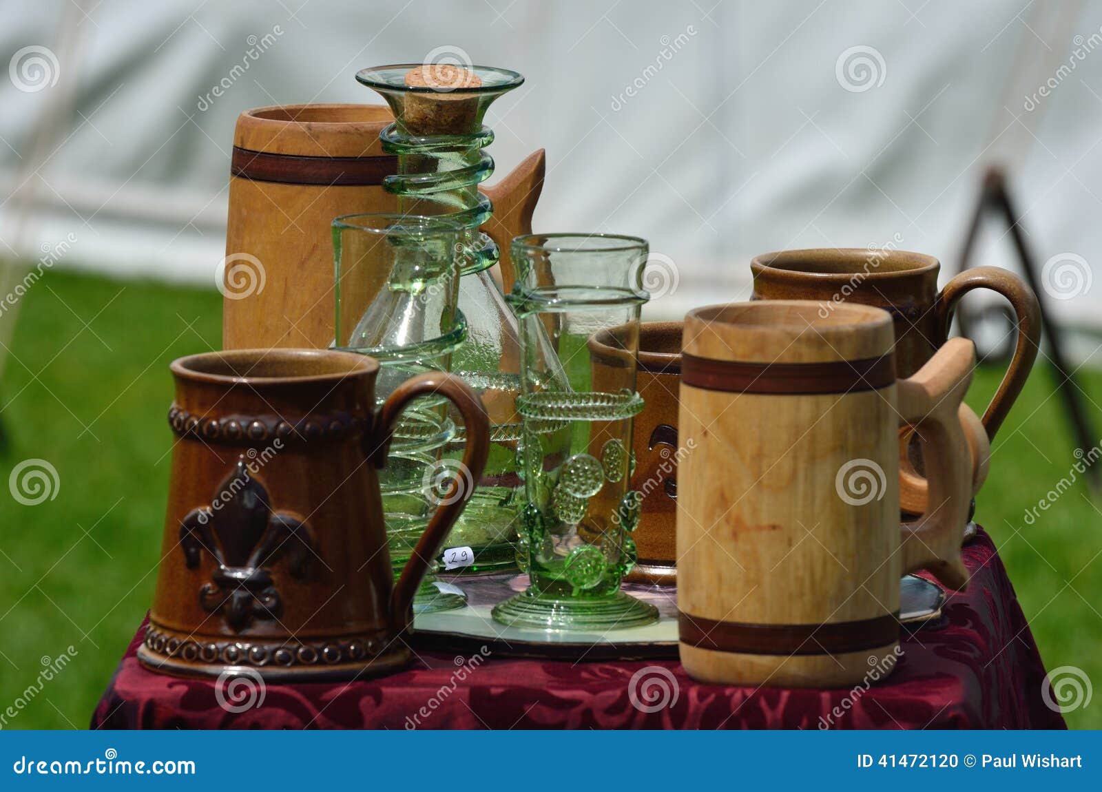 Group of medieval mugs stock photo. Image of container - 41472120