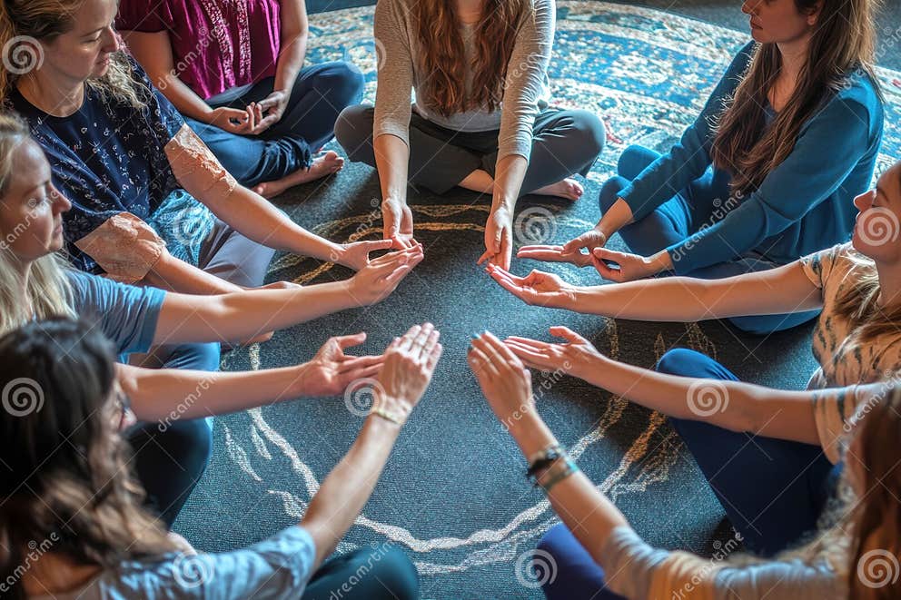 Group Meditation Circle Embracing Unity and Mindfulness Practices in ...