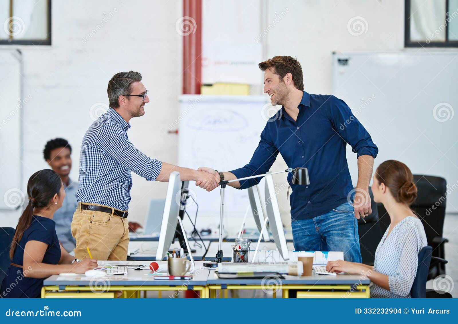 Group, Meeting and Handshake in Boardroom, Creative and Ideas for ...