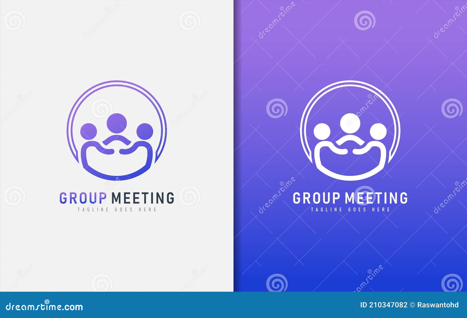 Group Meeting Logo Design. Symbol of People Having a Meeting ...