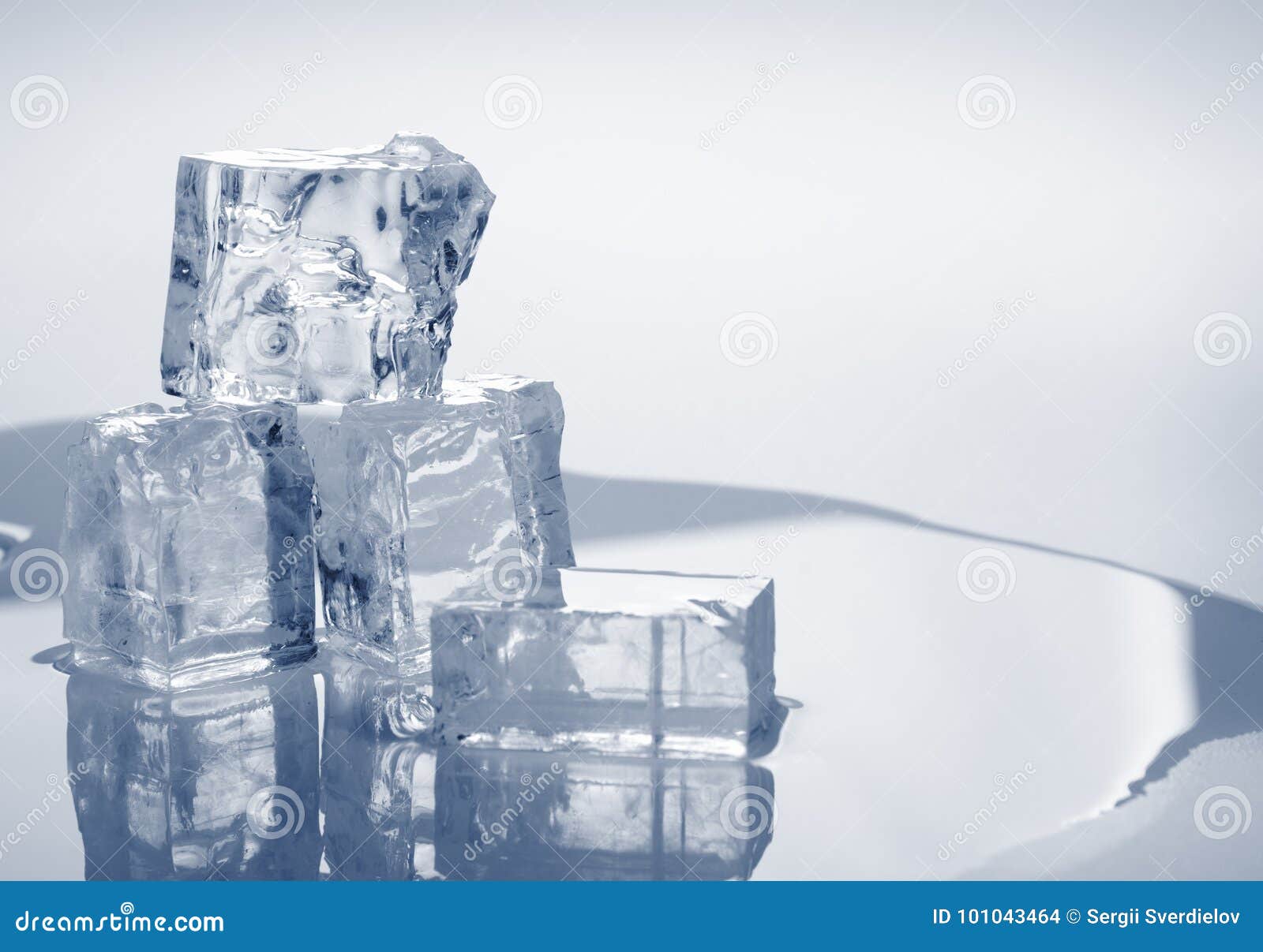 Group of melted ice cubes stock photo. Image of clear - 101043464