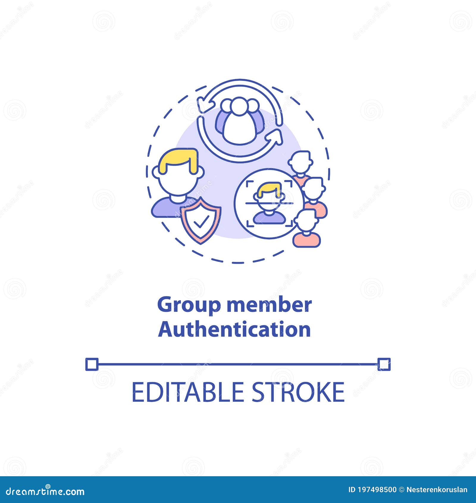 Duo Authentication Concept Banner With Text Place. Can Use For Web ...