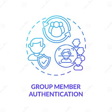 Group Member Authentication Concept Icon Stock Vector - Illustration of ...