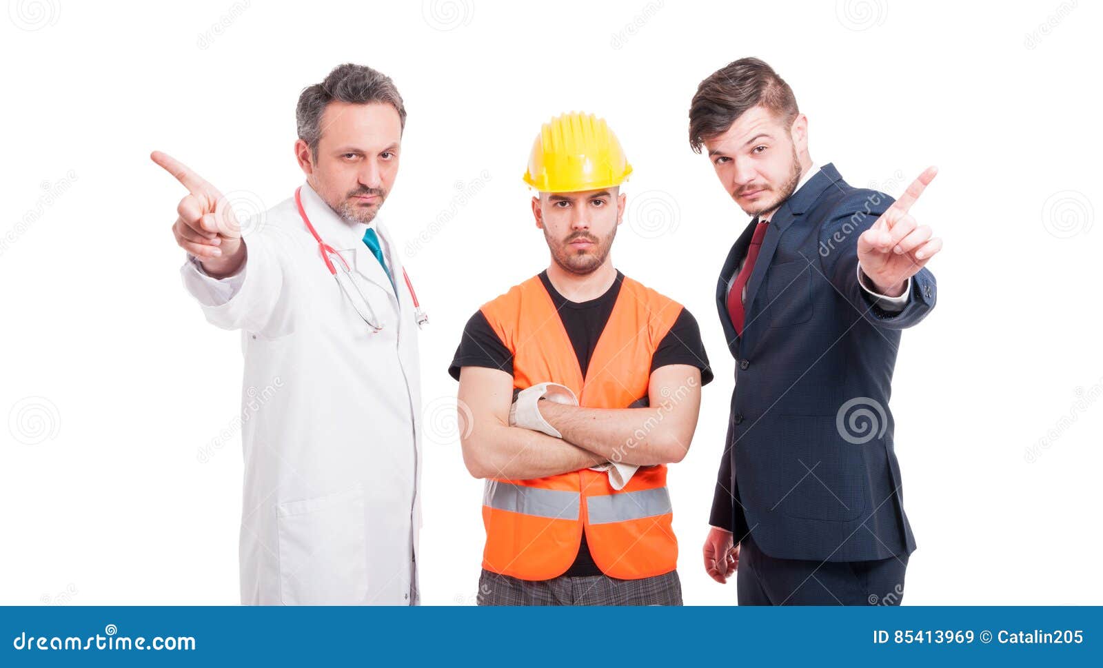 Group of Men with Different Professions Stock Image - Image of hand ...
