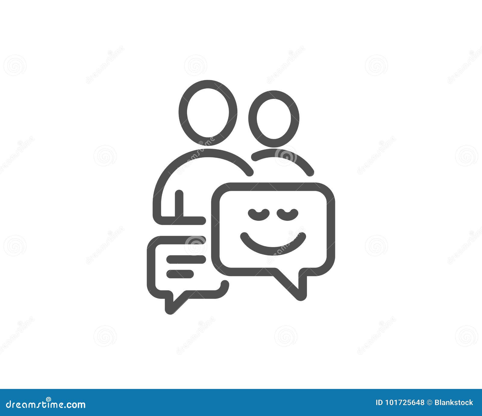 Group of Men Line Icon. Communication Sign. Stock Vector - Illustration ...