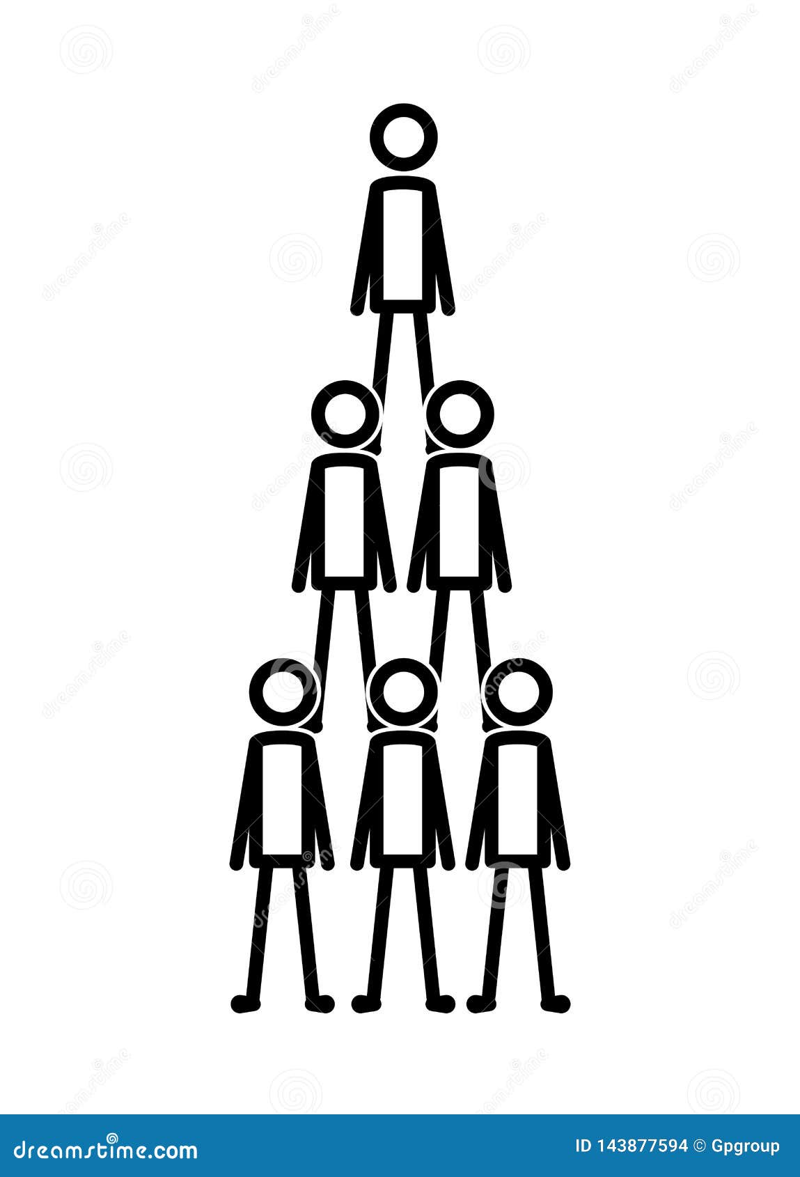 Group of Men in Pyramid Silhouettes Stock Vector - Illustration of ...