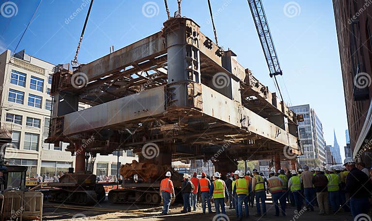 Men Observing Building Construction Progress Stock Image - Image of ...